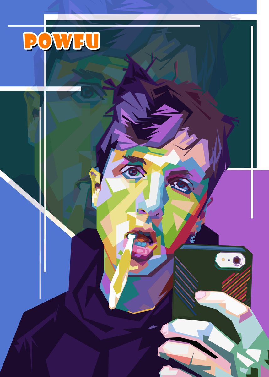 'Powfu' Poster, picture, metal print, paint by Sobri Alkavie | Displate