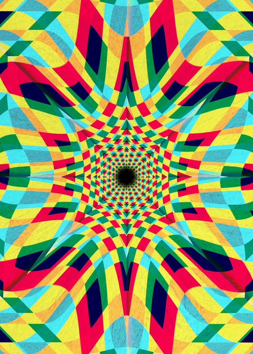 'Geometric Inception' Poster, picture, metal print, paint by Athar Art ...