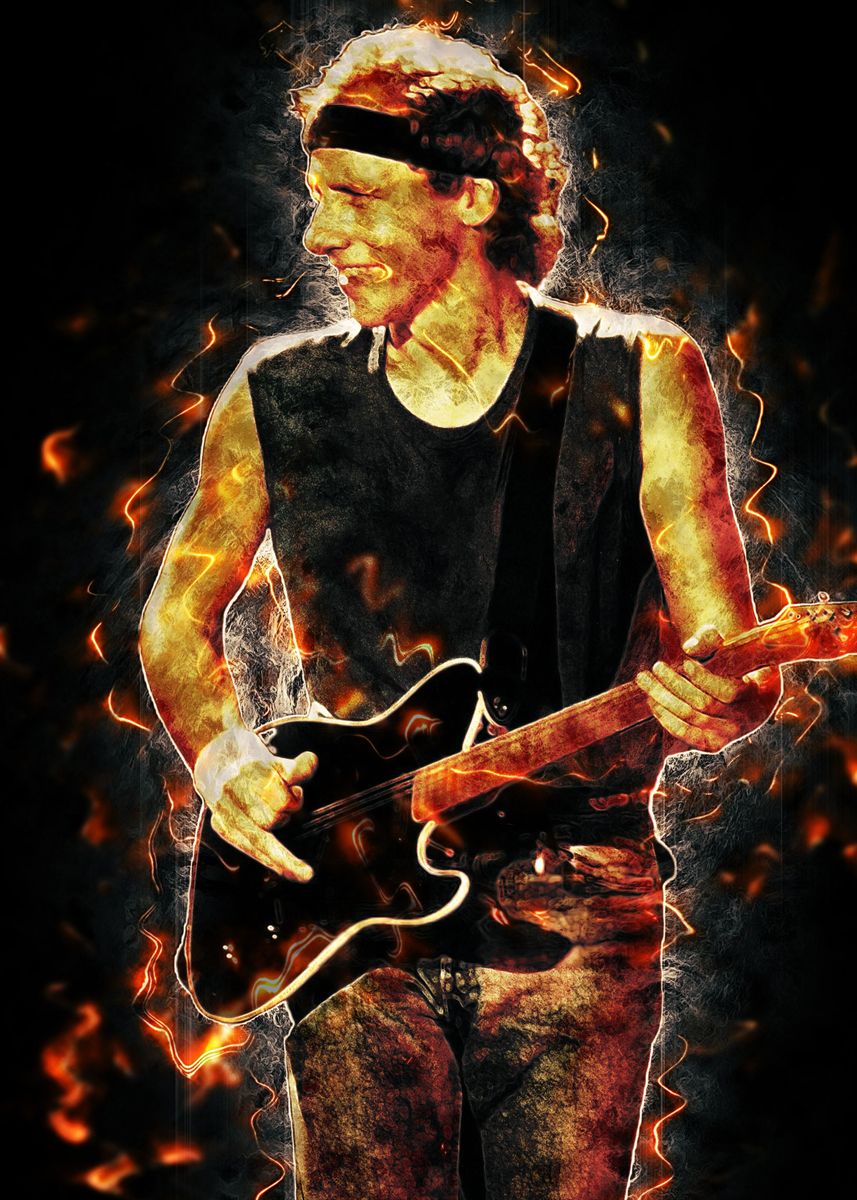 'Mark Knopfler' Poster, picture, metal print, paint by Hipolito Wendorf ...