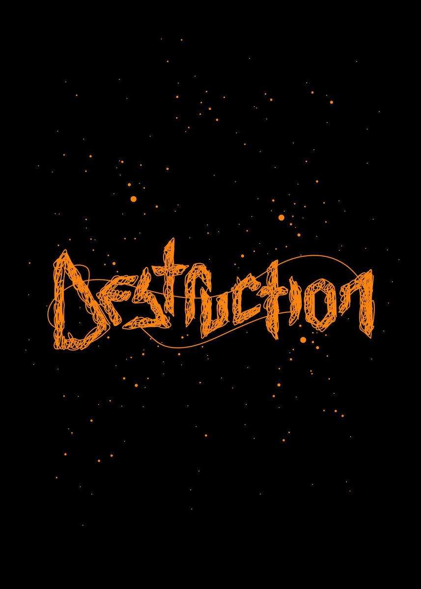 'DESTRUCTION METAL BIG FOUR' Poster by erwin saputra art | Displate