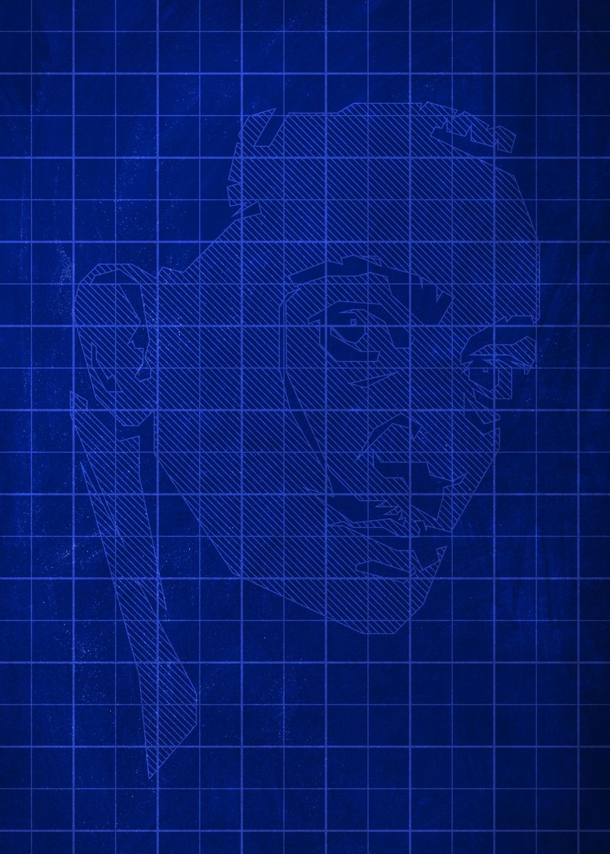 'Salvador Dali Blueprint' Poster, picture, metal print, paint by ...