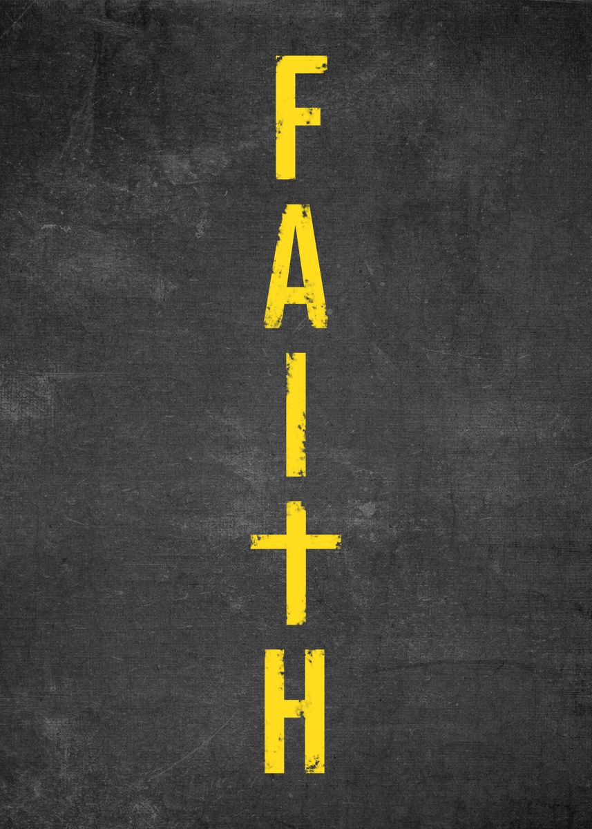 'Faith Cross' Poster, picture, metal print, paint by PosterWorld | Displate