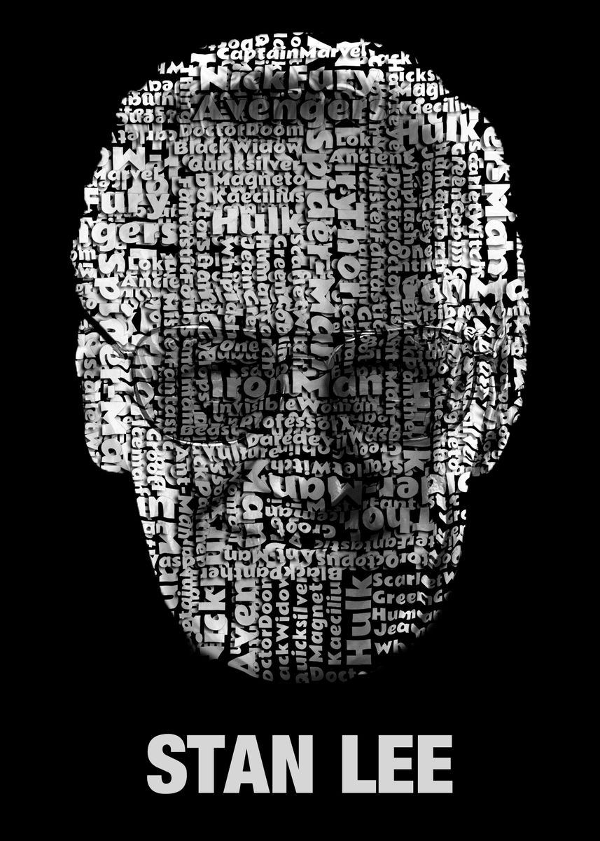'Stan Lee Words' Poster, picture, metal print, paint by John Regger ...