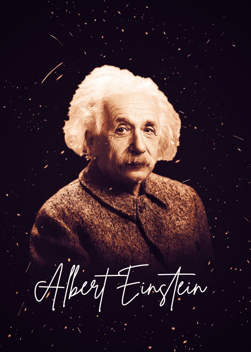'Poster Albert Einstein' Poster, picture, metal print, paint by ...
