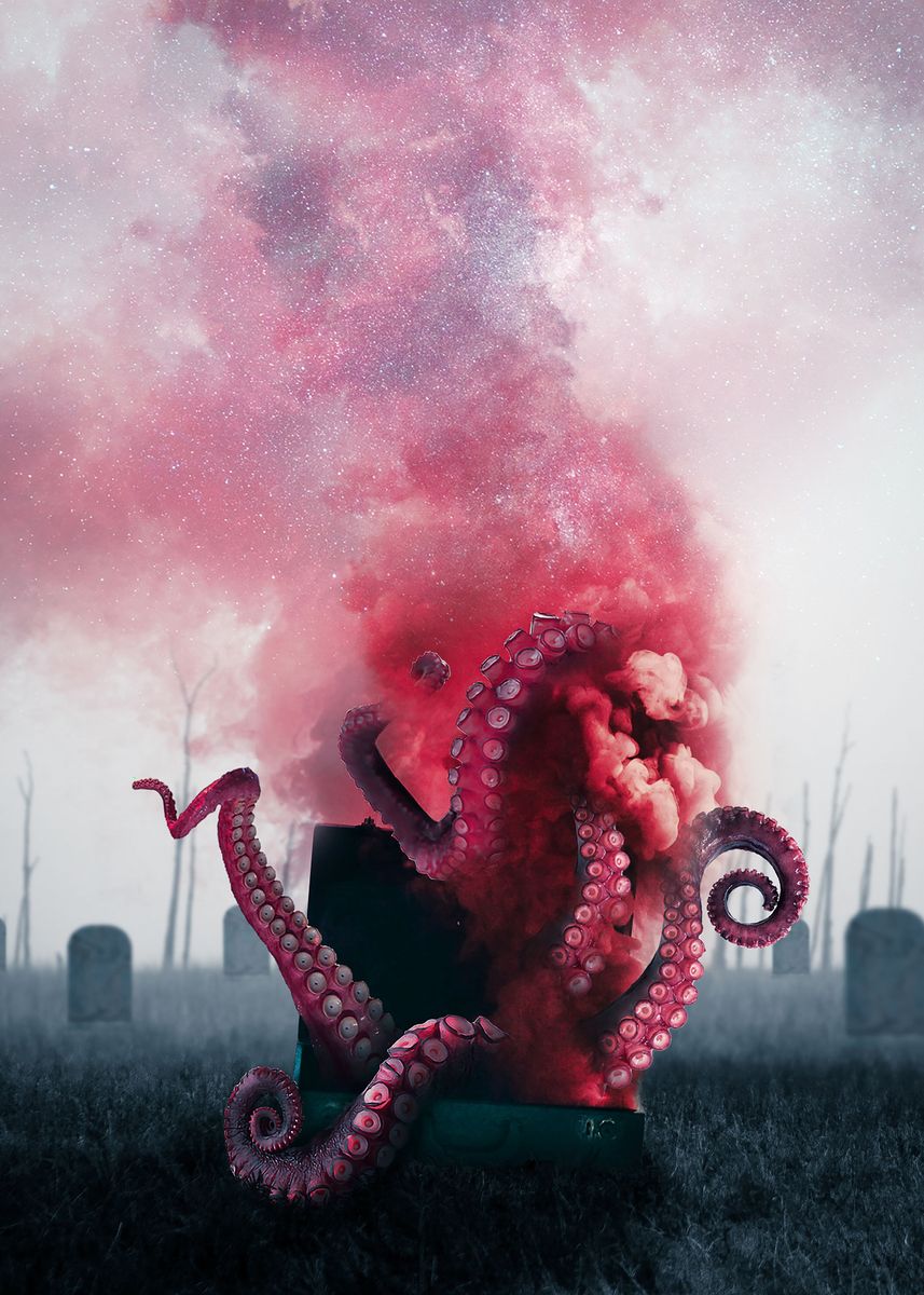'Zombie Octopus' Poster, picture, metal print, paint by Geral Dwi Cahyo ...