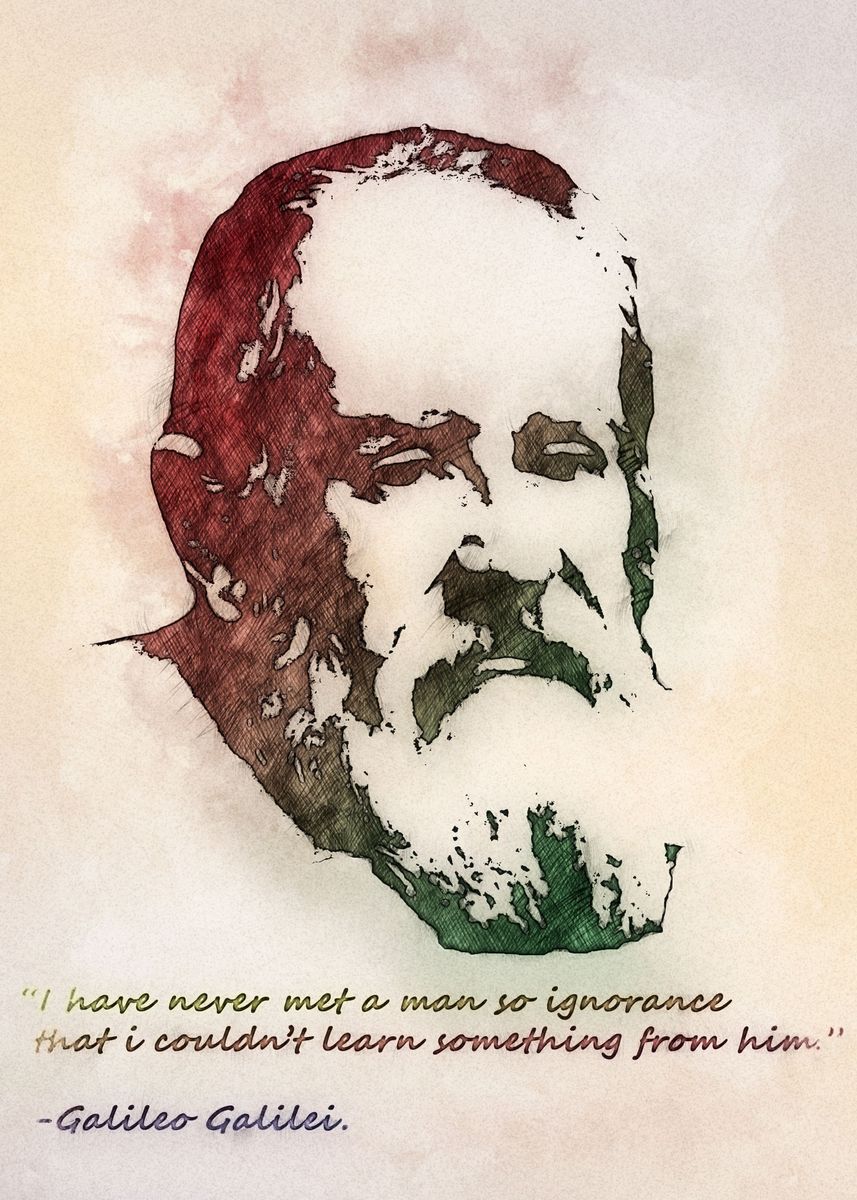 'Galileo Galilei' Poster, picture, metal print, paint by AST Blunt ...