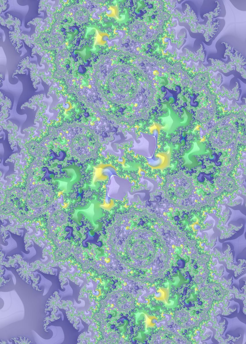 'Pastel Spiraling Fractal' Poster by Kaleiope Studio | Displate