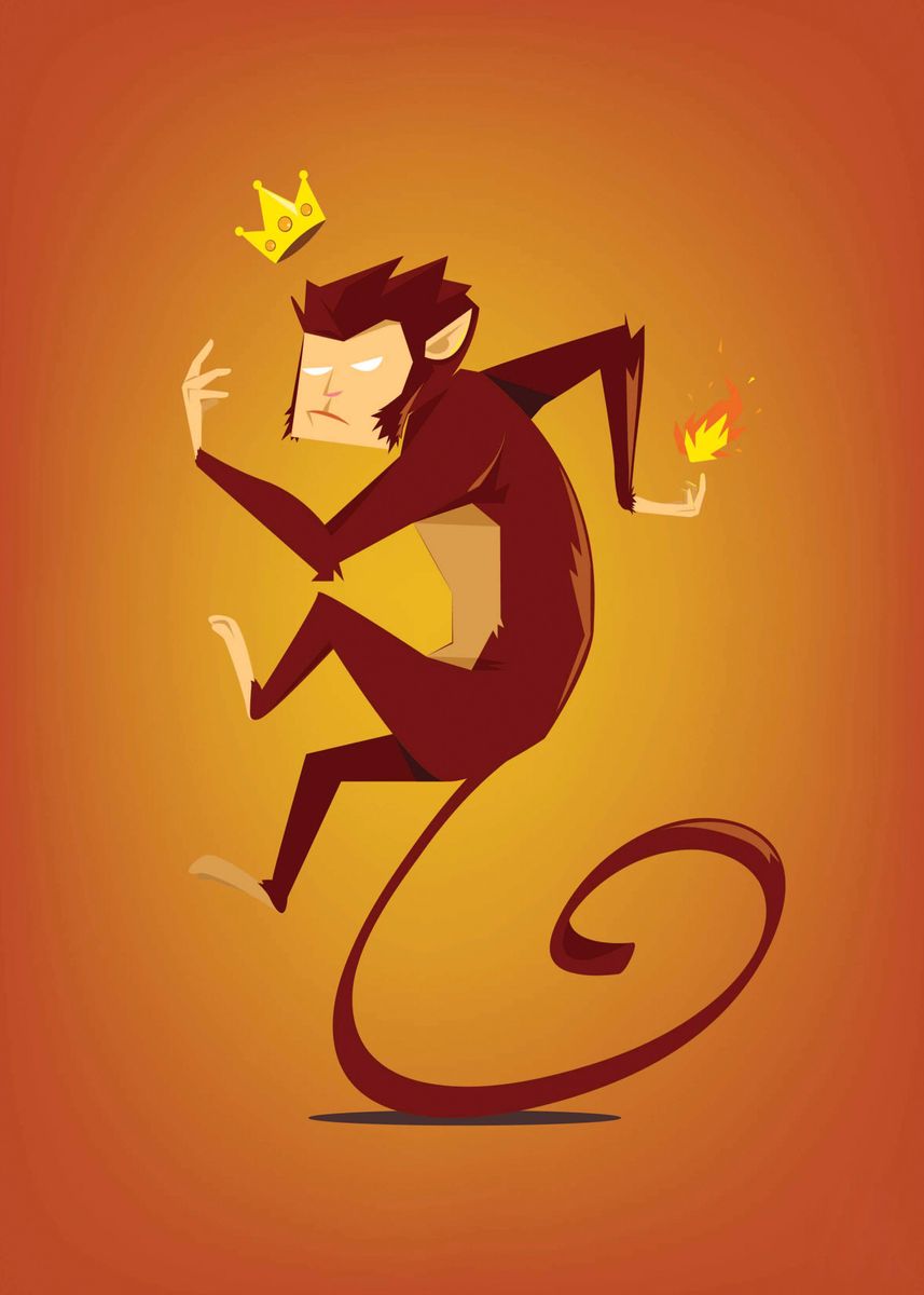 'Fire Monkey' Poster by Aero Tagura | Displate