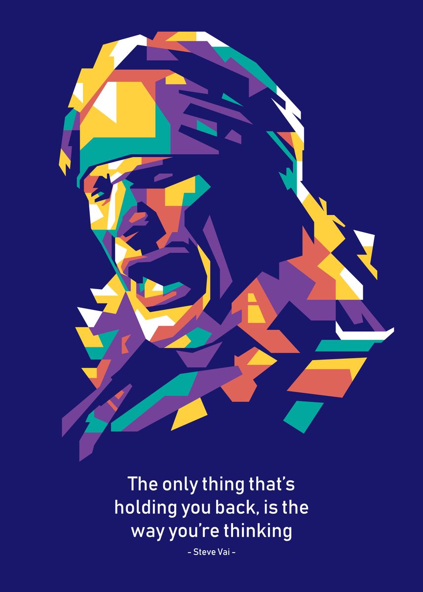 'Steve Vai Quotes' Poster, picture, metal print, paint by Mas Nono ...