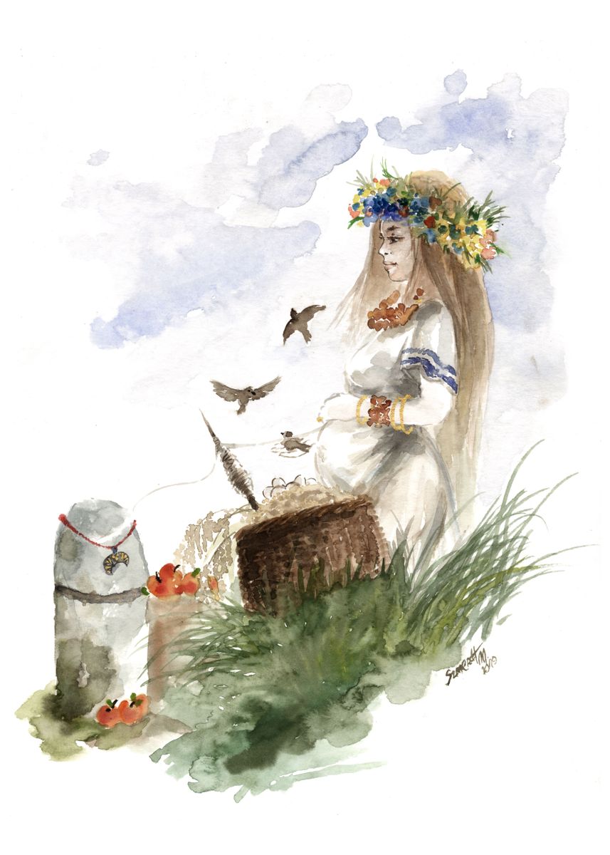 'Mokosh Slavic Goddess' Poster by Mariusz Szmerdt | Displate