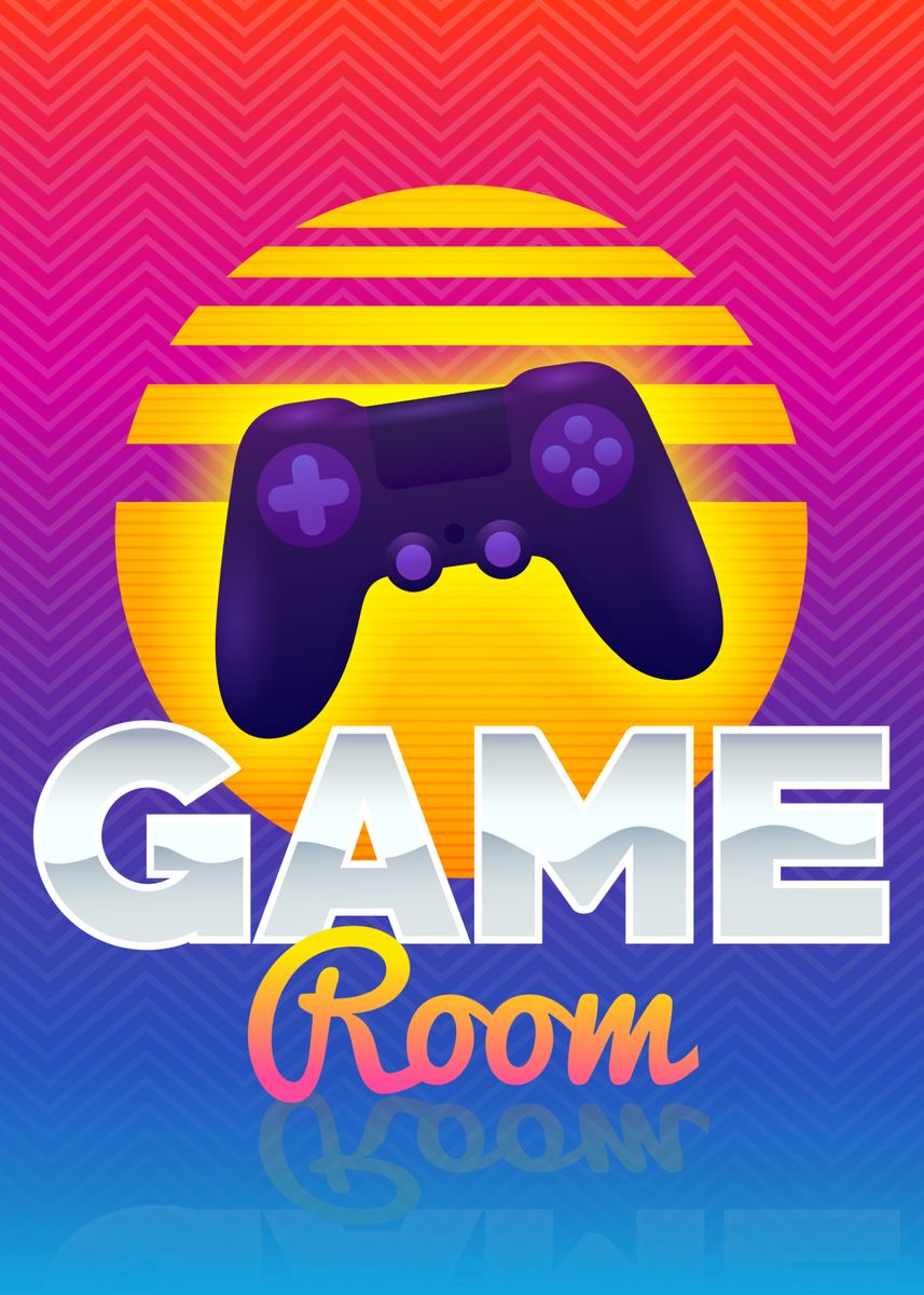 'Retro Game Room' Poster, picture, metal print, paint by Anziehend ...