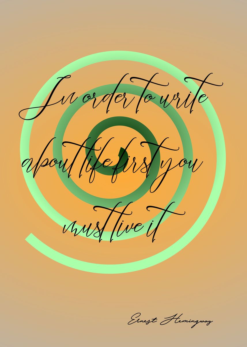 'Ernest Hemingway' Poster, picture, metal print, paint by Charbel ...