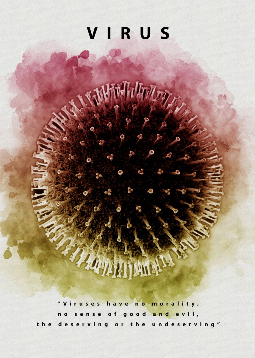 'Virus quote multicolor' Poster by Leviosa Workshop | Displate
