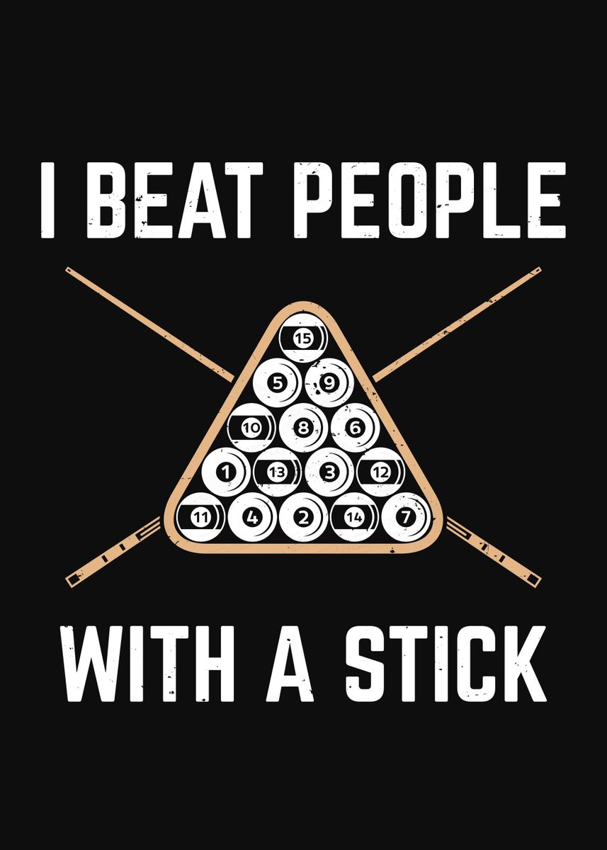 'Funny Billard Pool Design' Poster, picture, metal print, paint by ...