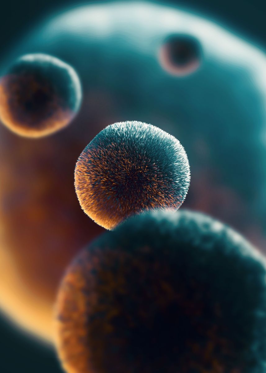 'fluffy ball' Poster, picture, metal print, paint by Mario Bertsch ...