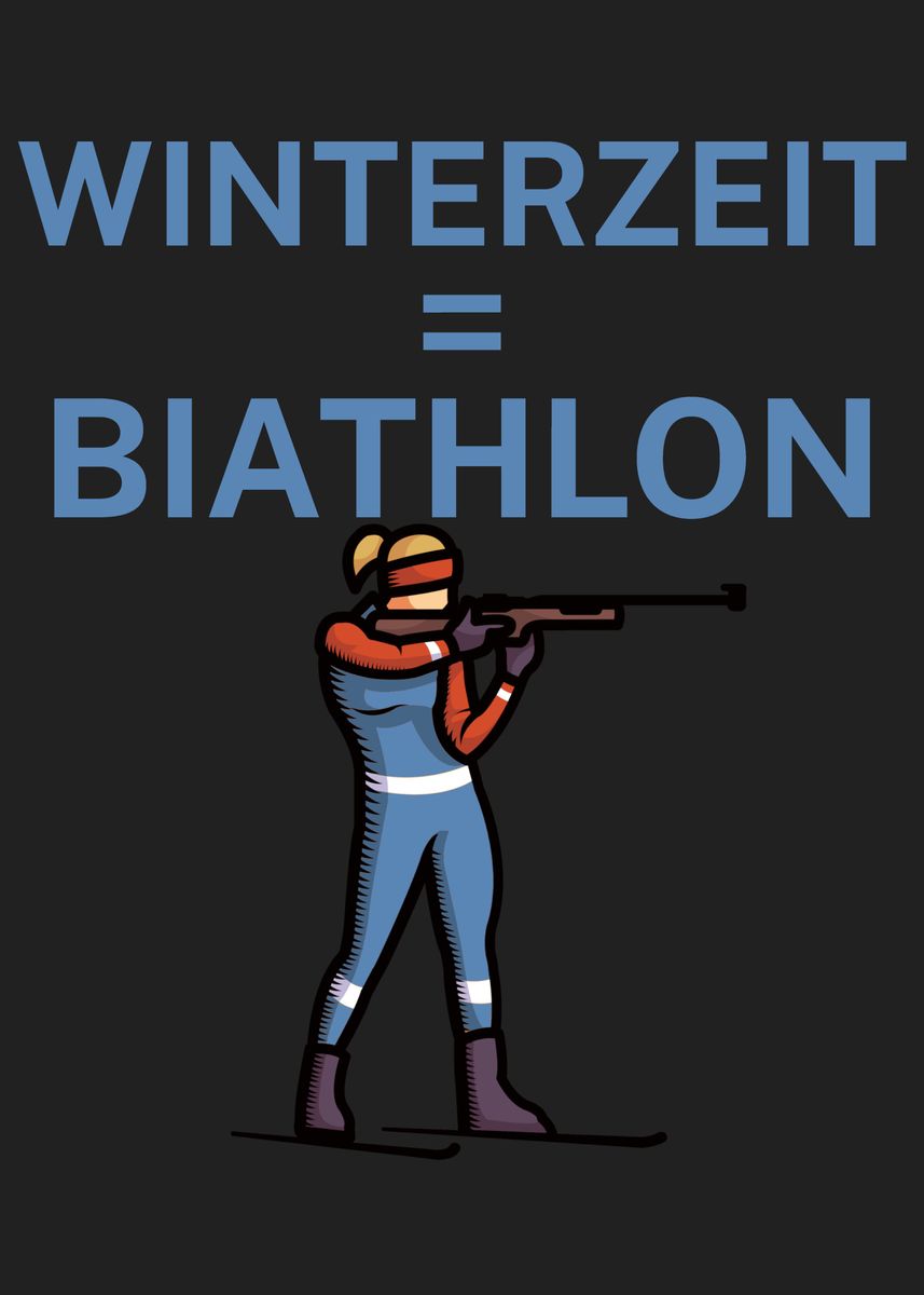 'Winterzeit Biathlon' Poster by maxdesign | Displate