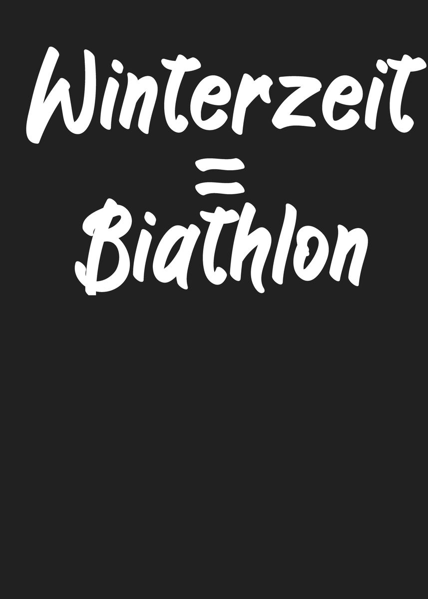 'Winterzeit Biathlon' Poster by maxdesign | Displate