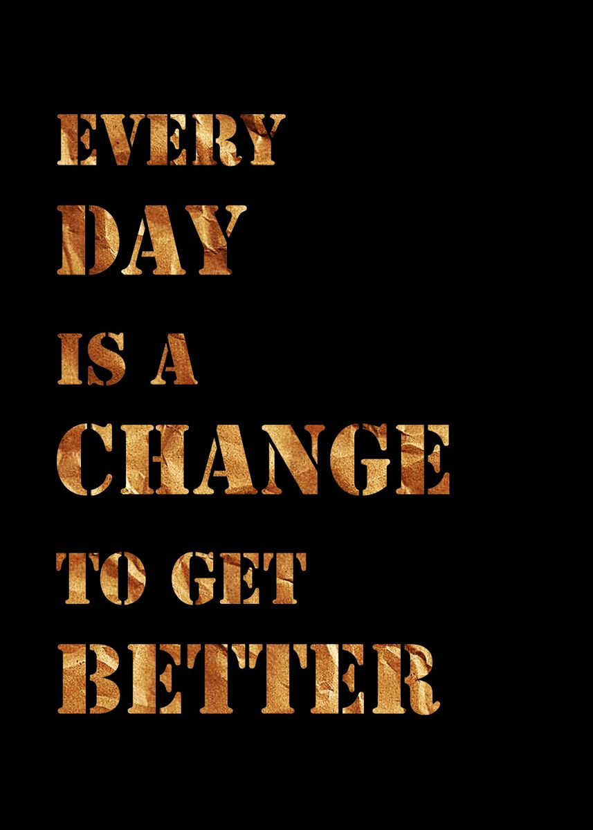 'Minimal Motivation text' Poster by Pegasus Art | Displate