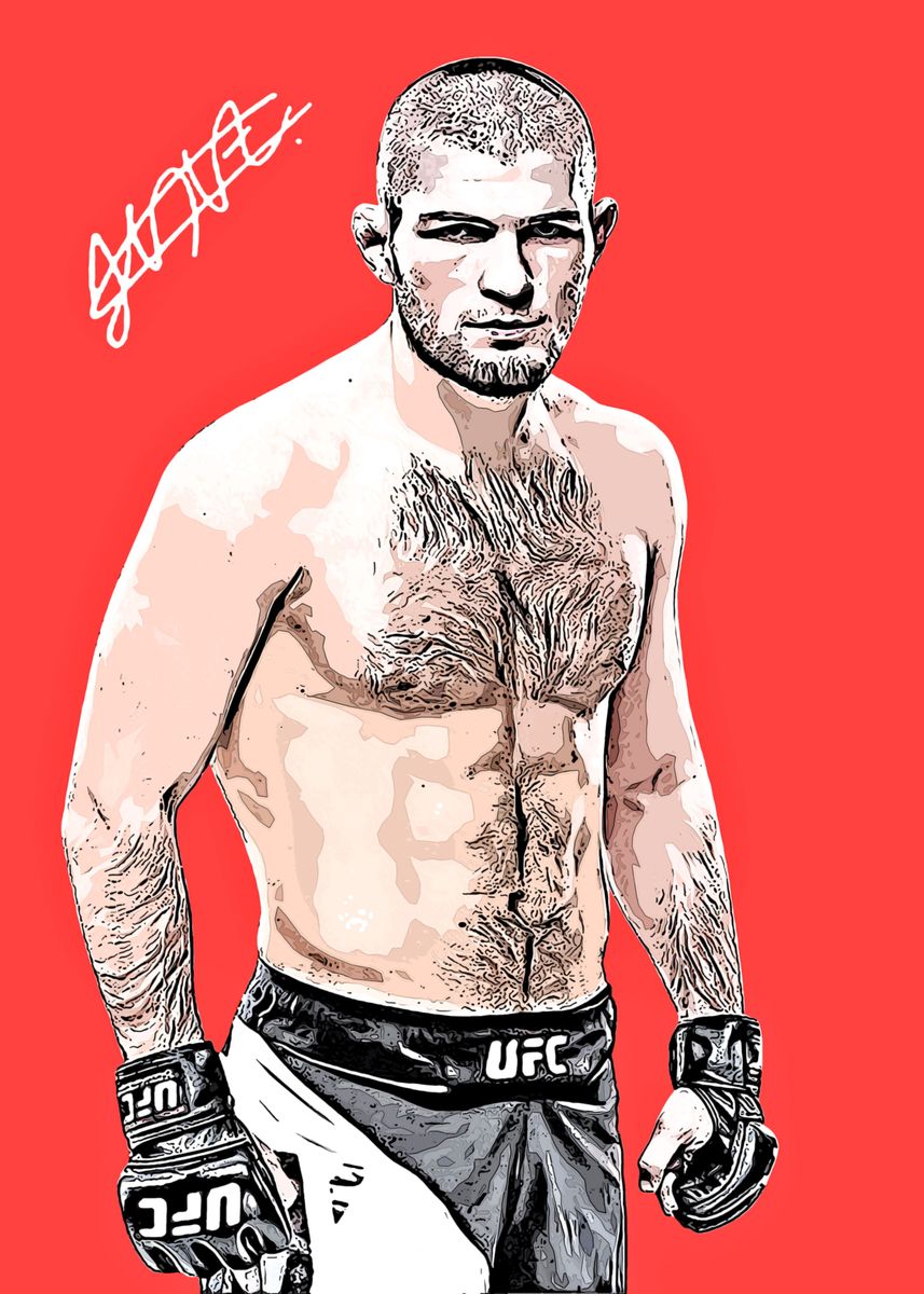 'Khabib Nurmagomedov' Poster, picture, metal print, paint by AsRiyan ...