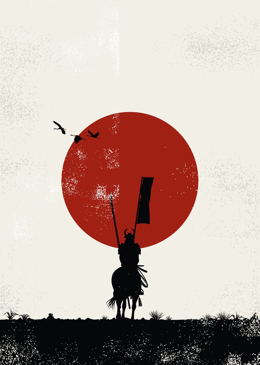 'Japanese Samurai' Poster, picture, metal print, paint by Pittaya ...