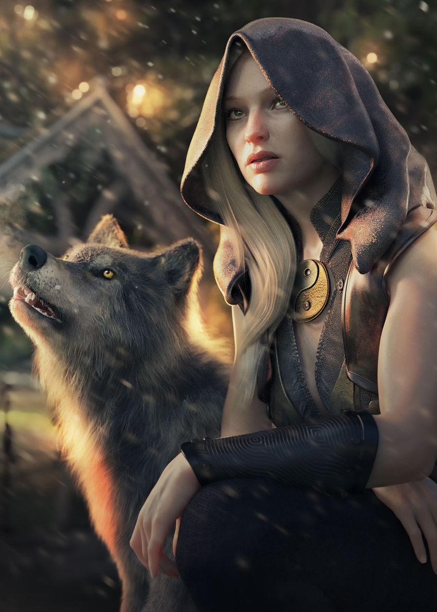 'Hunter' Poster, picture, metal print, paint by Five Senses Art | Displate