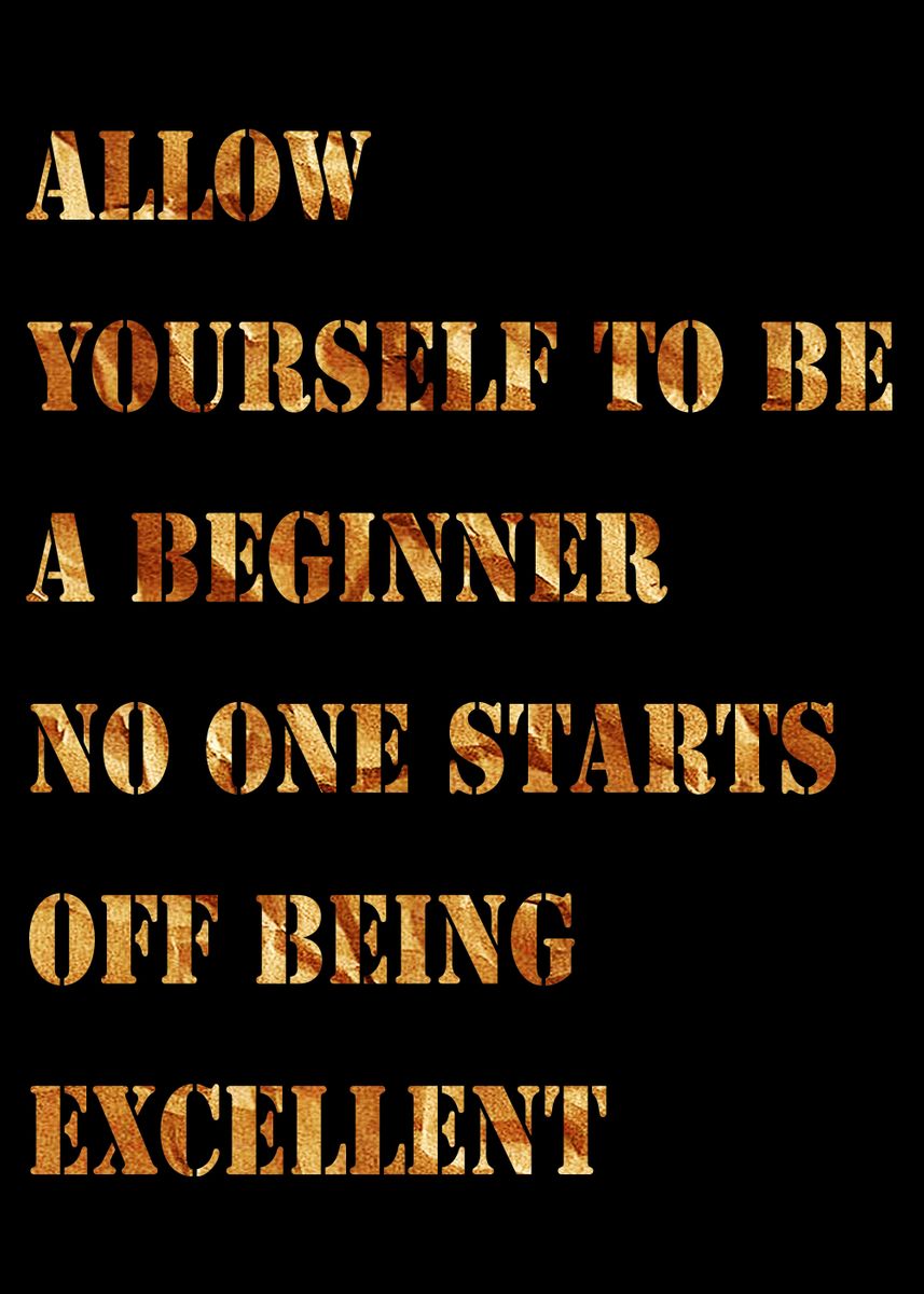 'Minimal Motivation text' Poster, picture, metal print, paint by ...