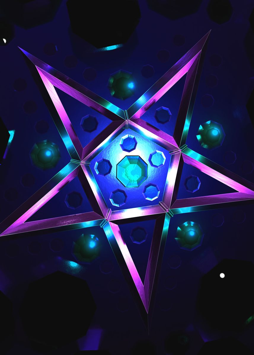 'Purple Pentagram' Poster by OccultFX | Displate