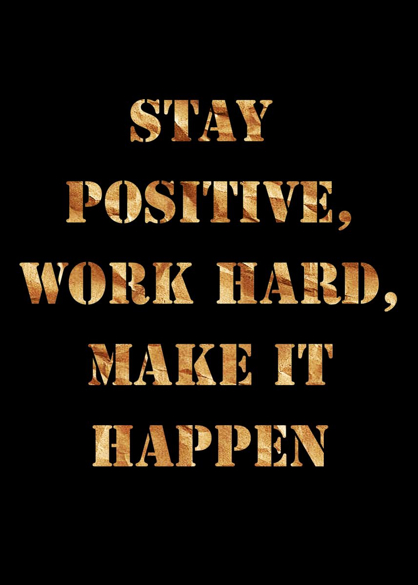 'Minimal Motivation Text' Poster, picture, metal print, paint by ...