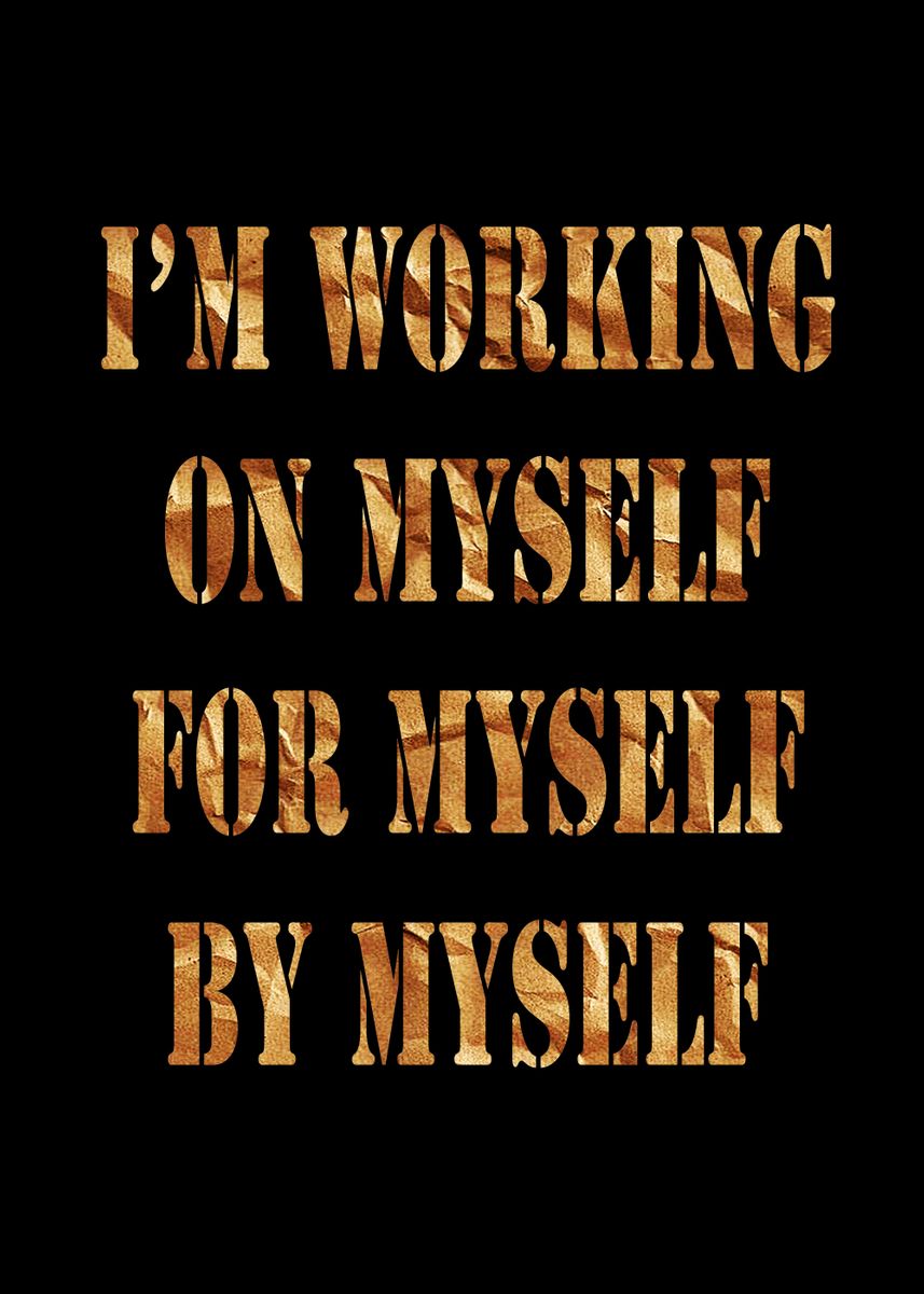 'Minimal Motivation text' Poster by Pegasus Art | Displate