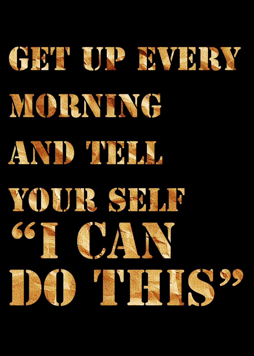 'Minimal Motivation text' Poster, picture, metal print, paint by ...