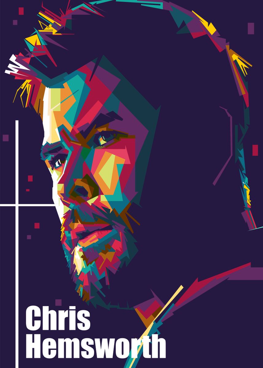 'chris' Poster, picture, metal print, paint by Fill Artwork | Displate