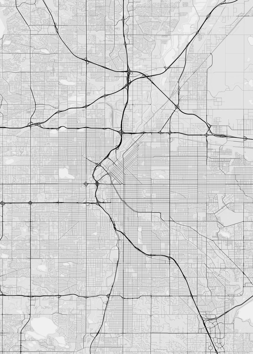 'Denver USA Map' Poster, picture, metal print, paint by GraphicalMaps ...