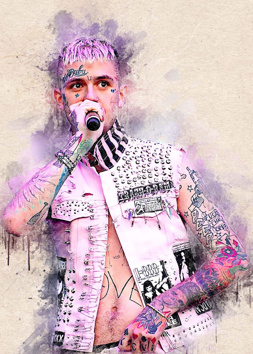 'Lil Peep' Poster by San Illustrator | Displate