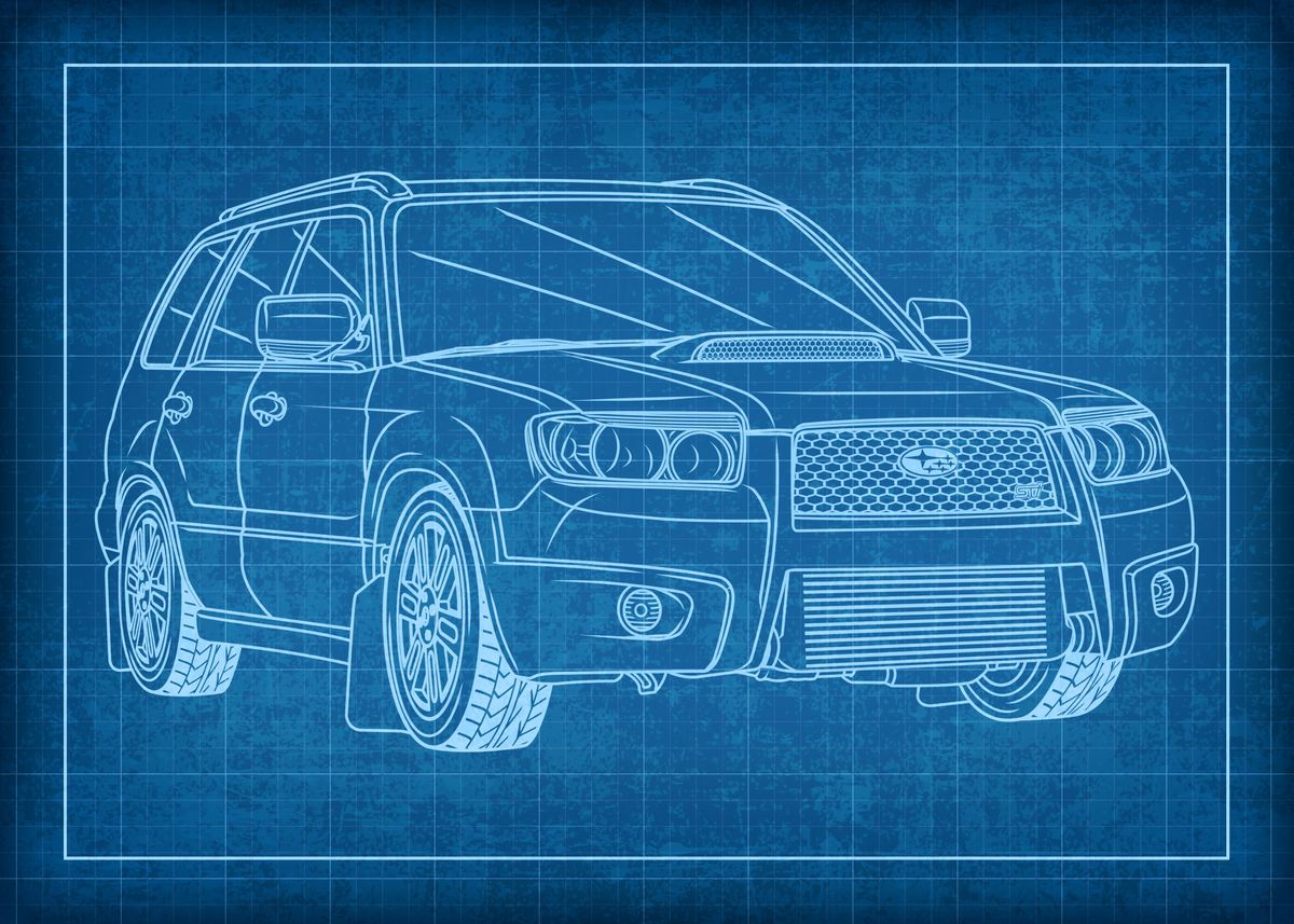 'Subaru Forester 2005' Poster by Navin Guyvit | Displate