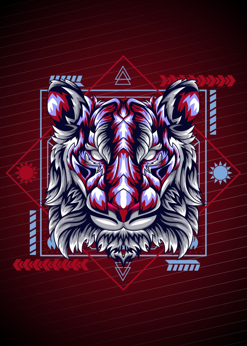 'TIGER HEAD BEAST' Poster by arif purnomo | Displate