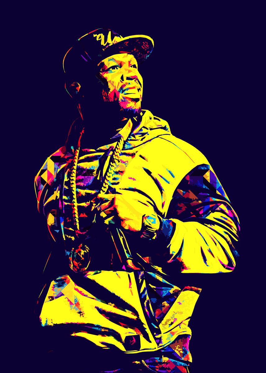 '50 Cent' Poster, picture, metal print, paint by SA KE | Displate