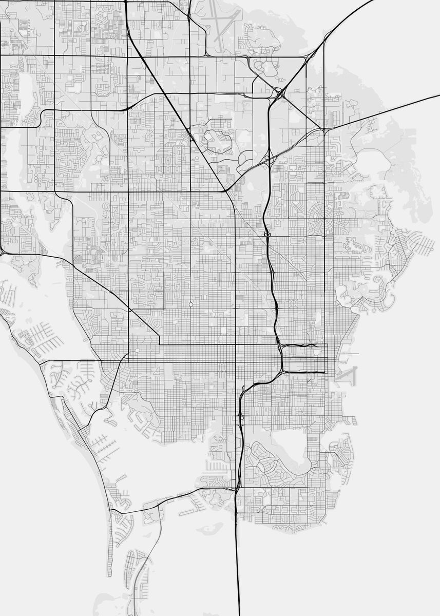 'Sankt Petersburg USA Map' Poster, picture, metal print, paint by ...
