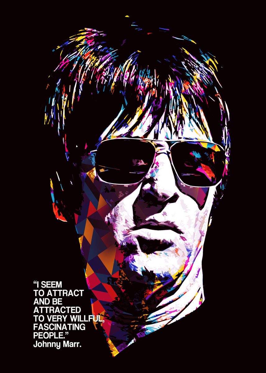 'JOHNNY MARR QUOTE' Poster, picture, metal print, paint by MoveUp ...