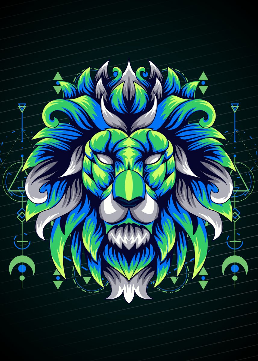 'ABSTRACT LEO HEAD' Poster, picture, metal print, paint by arif purnomo ...