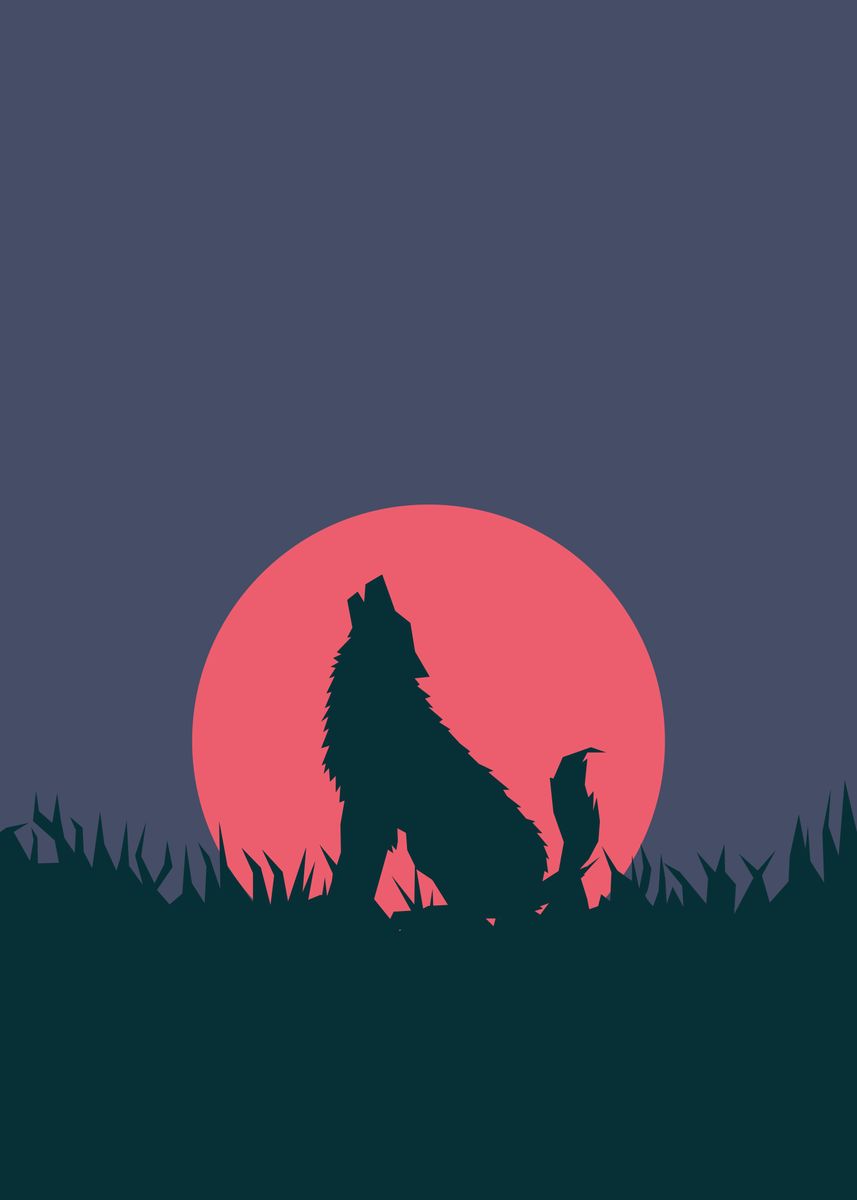 'Lone Wolf' Poster, picture, metal print, paint by inkajaba | Displate
