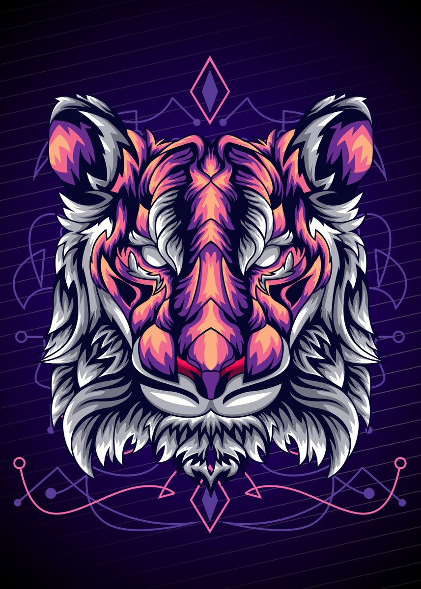 'TIGER LOW POLY' Poster by arif purnomo | Displate