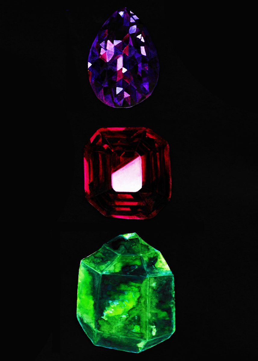 'Jewel' Poster, picture, metal print, paint by AbracadaboxLight | Displate