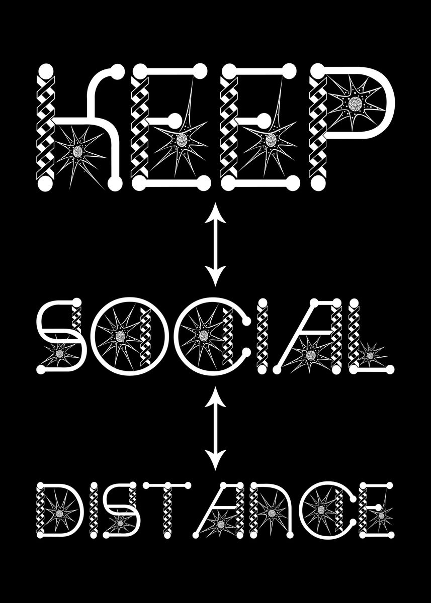 'Keep Social Distance' Poster by Art Ofphotos | Displate