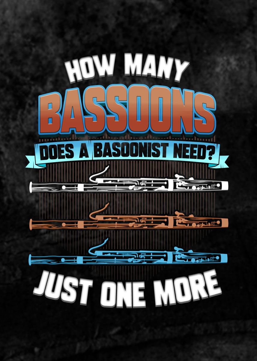 'Bassoon Funny Pun' Poster by Biglui | Displate