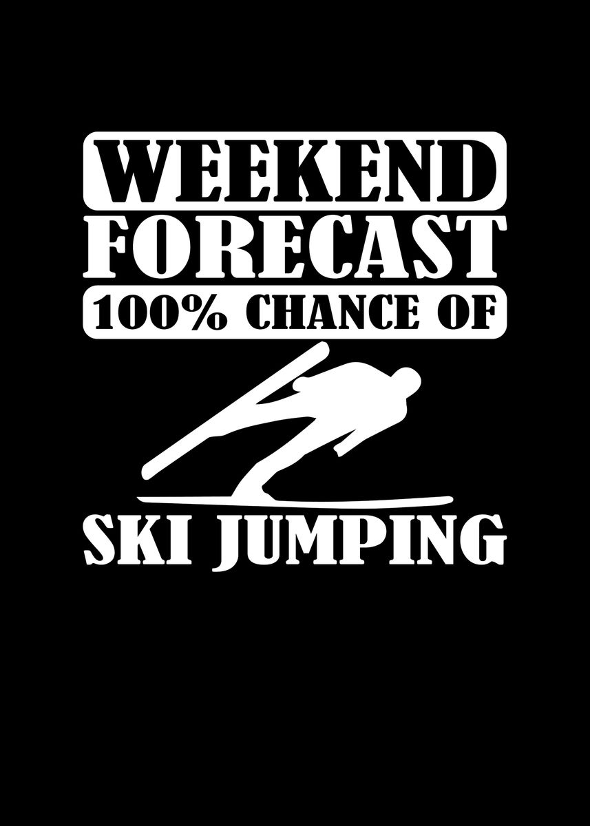 'Ski Jumping' Poster, picture, metal print, paint by bananadesign ...