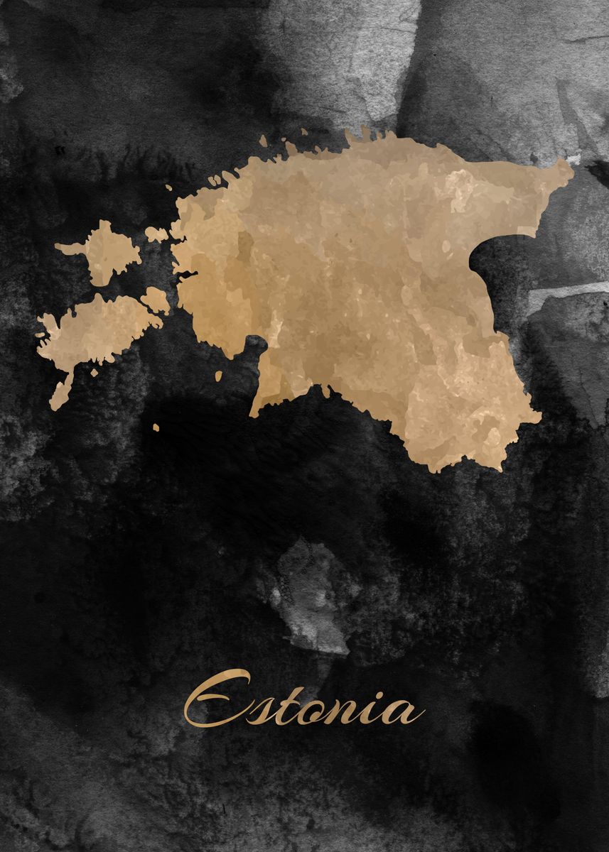 'Estonia' Poster, picture, metal print, paint by Mr Maker | Displate