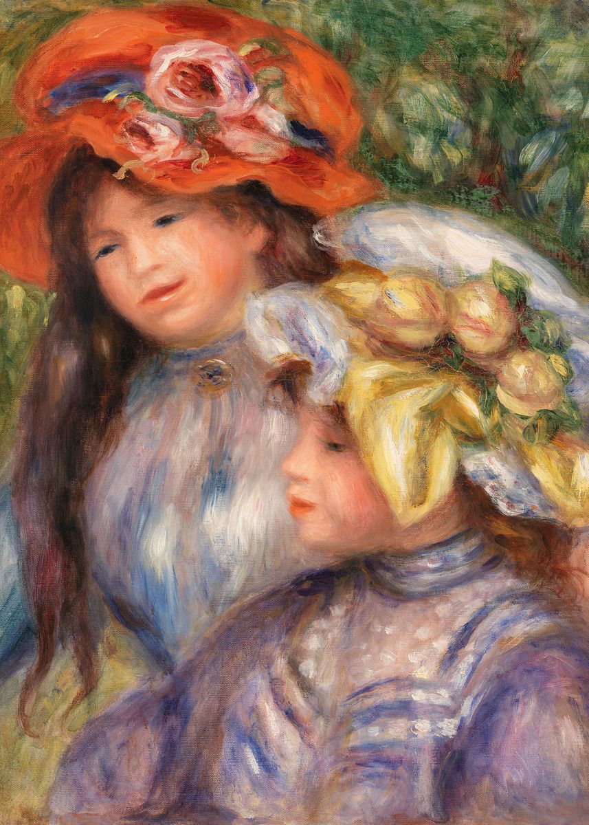 'Two Girls' Poster, picture, metal print, paint by tony4urban | Displate