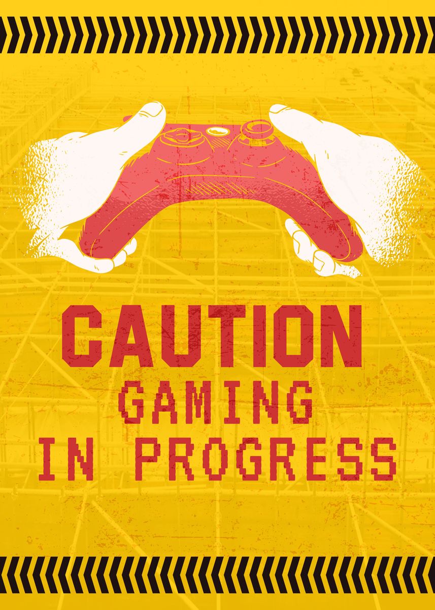 'Gamer Door Sign ' Poster, picture, metal print, paint by PosterWorld ...