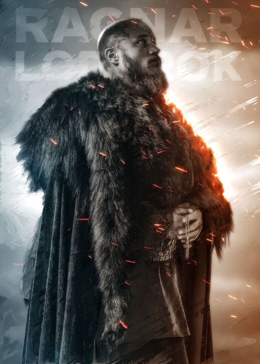 'Ragnar Lodbrok' Poster, picture, metal print, paint by Whitesenberg ...