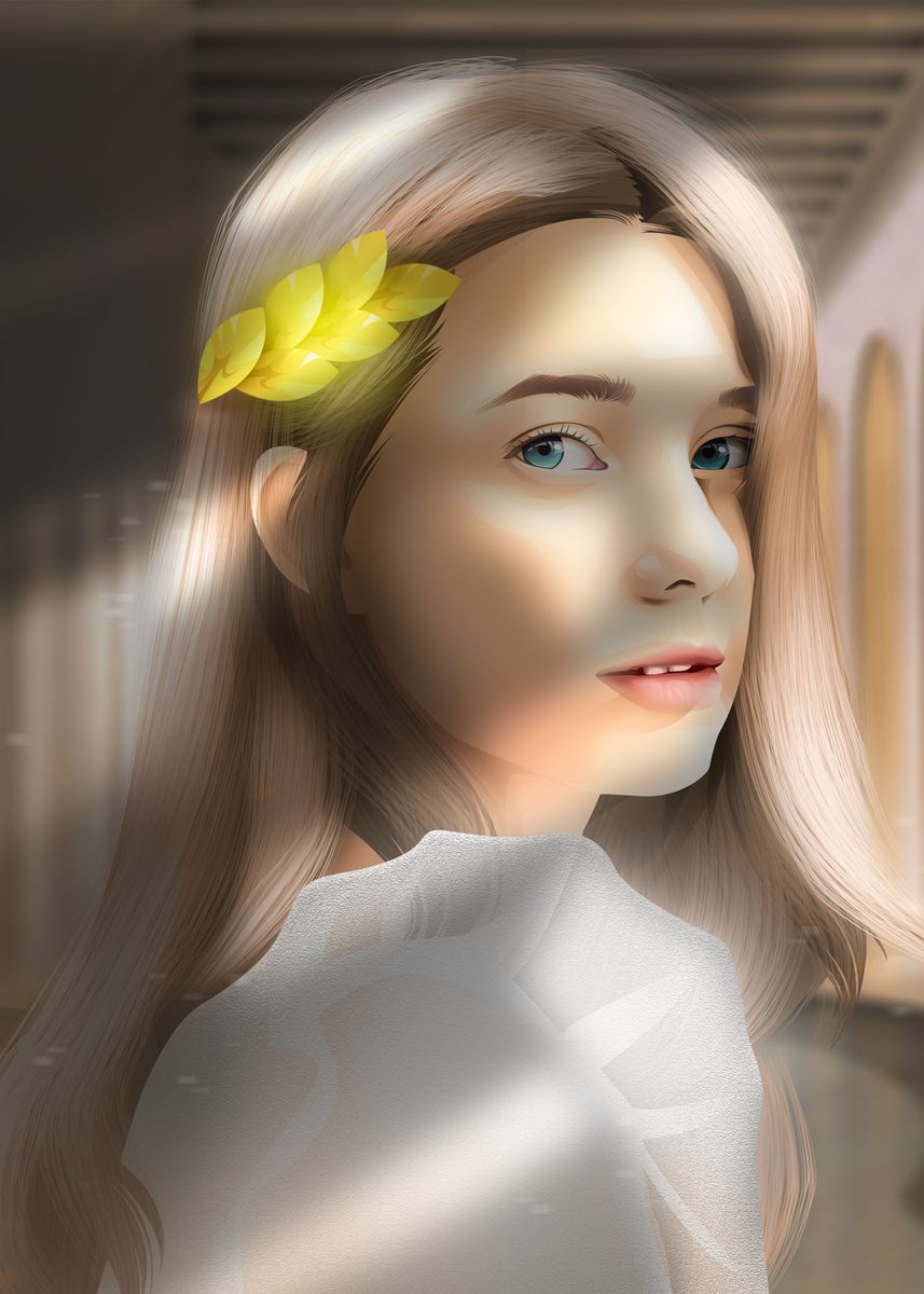 'Fantasy Girl Potrait' Poster, picture, metal print, paint by Will WPAP ...
